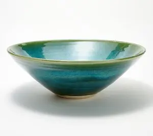 COLM DE RIS Emerald Stoneware Serving Bowl - One-color