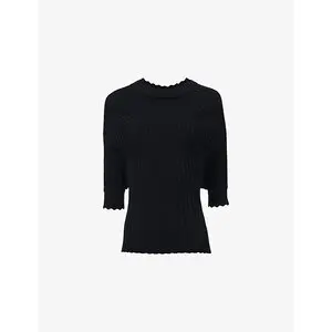 LEEM Batwing Ribbed Knitted Top