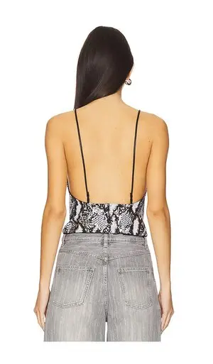 IRO PARIS Assane Top - Black  White & Silver