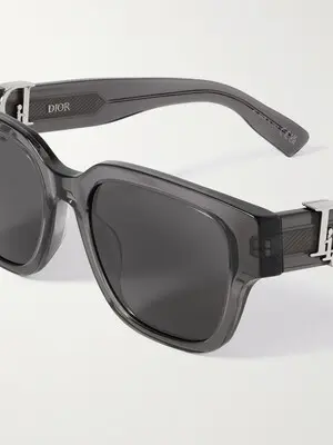 Dior Square Frame Acetate Sunglasses - Black