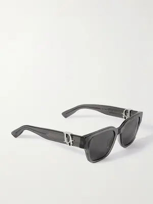 Dior Square Frame Acetate Sunglasses - Black