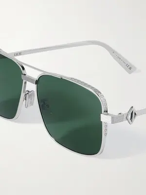 Dior Cd Diamond S9u Square-frame Sunglasses - Silver