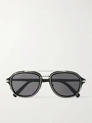 Dior Diorblacksuit A4u Aviator Sunglasses - Black