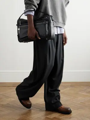 Acne Studios Medium Embellished Textured-leather Tote Bag - Black