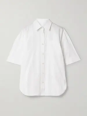 Maria Mcmanus Oversized Striped Organic Cotton-jacquard Shirt