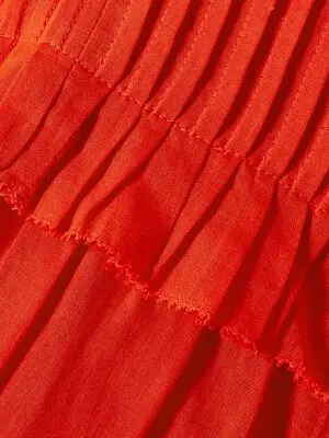 Sea Zora Pleated Ramie Midi Dress
