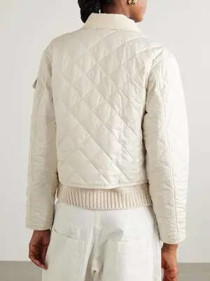 Moncler Chitre Cropped Padded Quilted Shell Jacket - Off-white