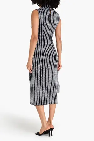 Missoni Sequin-embellished Ribbed-knit Turtleneck Midi Dress