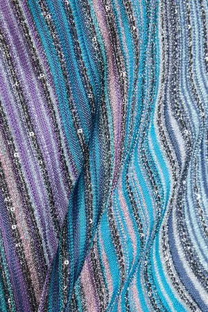 Missoni Sequin-embellished Striped Ribbed-knit Sweater - Violet