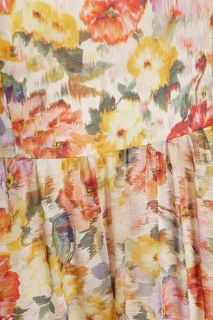 MIKAEL AGHAL Floral-print Voile Maxi Dress