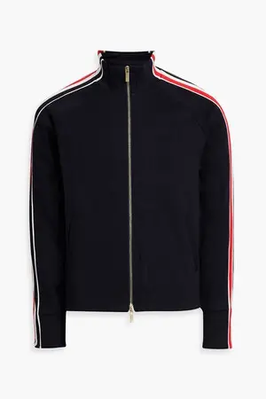 Thom Browne Striped Cotton-jersey Track Jacket - Midnight Blue