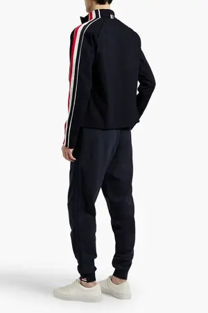 Thom Browne Striped Cotton-jersey Track Jacket - Midnight Blue