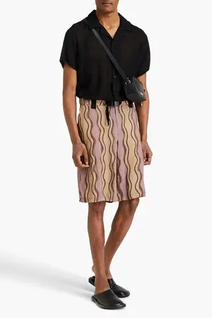 Jacquemus Belted Printed Woven Shorts