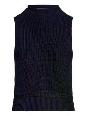 Ralph Lauren Ribbed-knit Top - Blue
