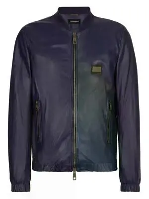Dolce & Gabbana Leather Jacket - Blue