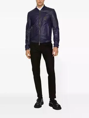 Dolce & Gabbana Leather Jacket - Blue