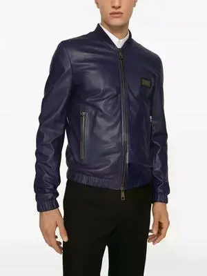 Dolce & Gabbana Leather Jacket - Blue