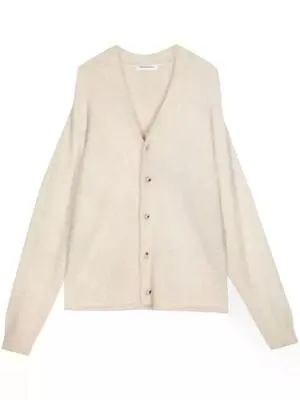 Wood Wood V-neck Knit Cardigan - Neutrals