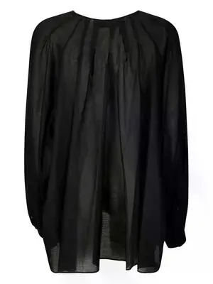THELATEST Collarless Shirt - Black
