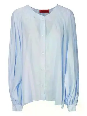 THELATEST Collarless Shirt - Blue
