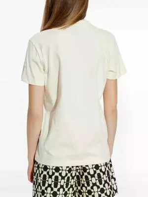 Moncler Crochet-detail Cotton T-shirt - White