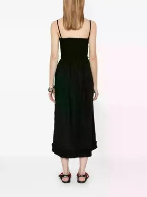 GANNI Cotton Midi Dress - Black