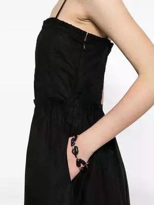 GANNI Cotton Midi Dress - Black