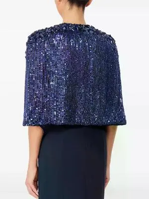 Jenny Packham Mina Sequined Jacket - Blue