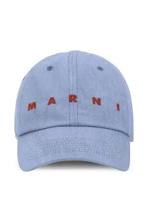 Marni Cotton Baseball Cap - Blue