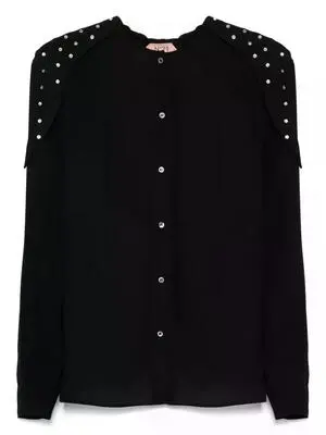 N°21 Collarless Embellished Shirt