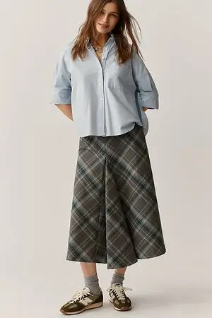 Maeve Mabel Boxy Oxford Shirt Top - Blue