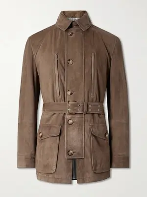 Men's Suede Belted Jackets