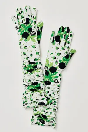 Anna Sui Printed Gloves - Black