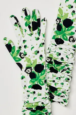 Anna Sui Printed Gloves - Black
