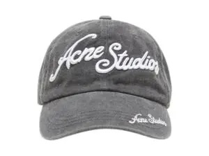 Acne Studios Logo Baseball Cap - Black