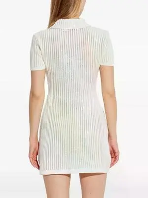 SELF-PORTRAIT Cotton-blend Knitted Mini Dress