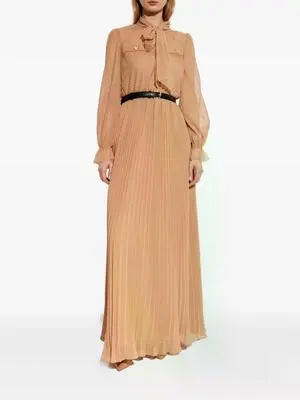 SELF-PORTRAIT Long-sleeved Maxi Dress