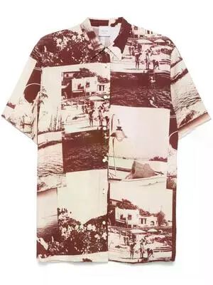ALYSI Printed Shirt - Brown