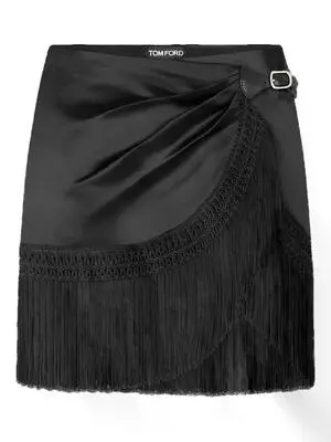 TOM FORD Fringe-detail Mini Skirt - Black