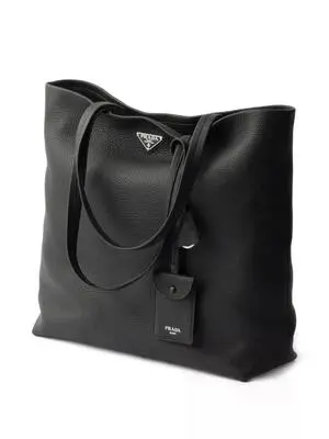 Prada Leather Tote Bag - Black
