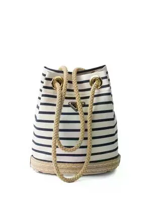 Prada Small Mariner Bucket Bag - White