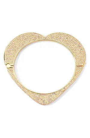 Kurt Geiger Pavé Crystal Heart Bangle Bracelet
