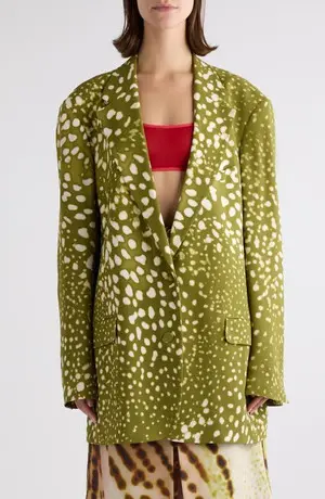 Dries Van Noten Basti Orchid Spots Blazer