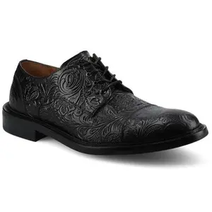 Taft The Rome Embossed Leather Shoe - Noir Viejo