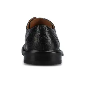 Taft The Rome Embossed Leather Shoe - Noir Viejo