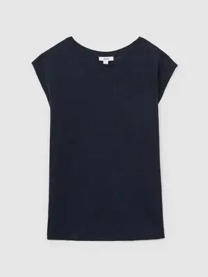 REISS Mara Linen T-shirt