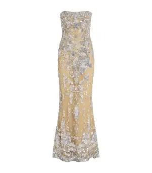 Zuhair Murad Embellished Off-the-shoulder Gown