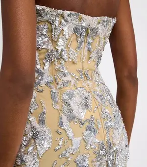 Zuhair Murad Embellished Off-the-shoulder Gown