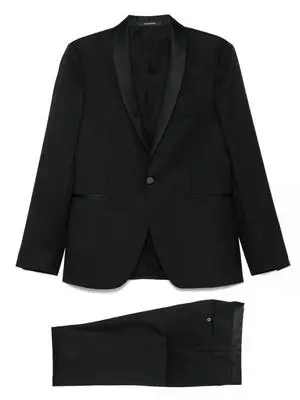 Tagliatore Satin-trim Suit
