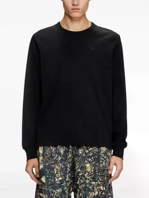 DIESEL® T-adjust-ls-slits-r17 Cotton T-shirt - Black